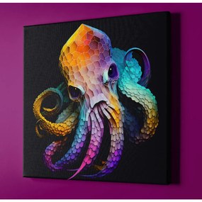 Obraz na plátně - barevná chobotnice FeelHappy.cz Velikost obrazu: 120 x 120 cm