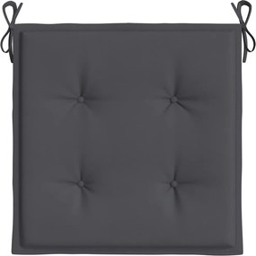 Podušky na zahradní židli 6 ks antracitové 40x40x3 cm oxford 314003