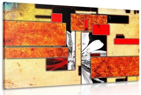 Obraz abstrakce v oranžovém provedení - 120x80 cm