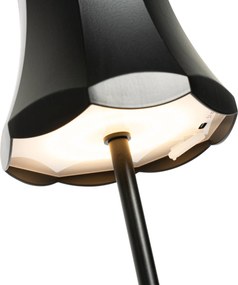 Sada 2 retro stolních lamp černých dobíjecích IP44 - Granny