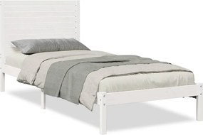 Prodloužený rám postele bez matrace bílý 90 x 220 cm masiv 3309310