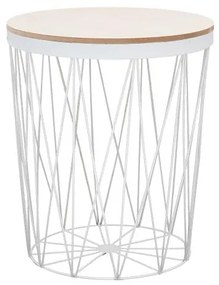 Odkládací stolek Ronde 37 cm, bílá