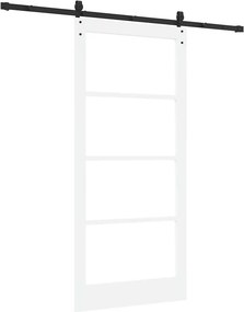 Posuvné dveře 93 x 202 cm Masivní borové dřevo a sklo 3332400