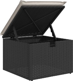 Set pohovek 6 ks Černá a krémová polyratan 3359066