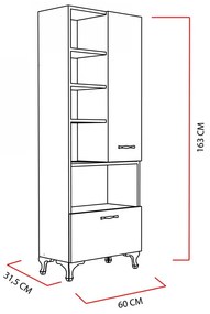 Komoda Sezen 60 cm bílá