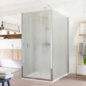 Mereo Lima sprchový kout obdélník 80x100x80x190 cm sklo Point ALU chrom CK89652K