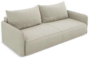 Krémová rozkládací/s úložným prostorem pohovka 216 cm Nanea – Makamii