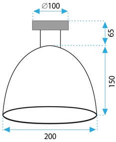 Toolight Stropní svítidlo APP1303-1C Black