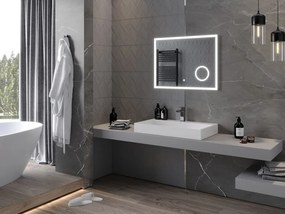 Mexen Kala osvětlené koupelnové zrcadlo s kosmetickým zrcátkem 80 x 60 cm, LED 6000K, proti zamlžení