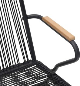 Zahradní židle 4 ks černé 58 x 59 x 85,5 cm PVC ratan 312174