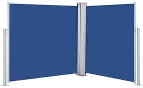 vidaXL Zatahovací boční markýza modrá 117 x 600 cm