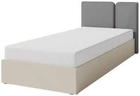 Studentská postel 90x200cm s úložným prostorem Hailee - béžová/šedá