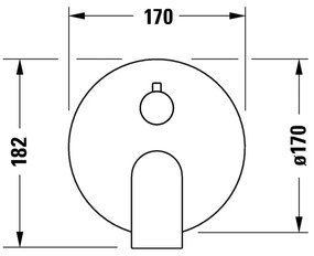 Duravit Tulum - Sprchová baterie pod omítku, chrom TU4210012010