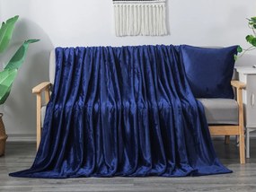 XPOSE® Mikroplyšová deka Exclusive - tmavě modrá 200x230 cm