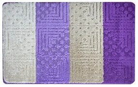 Ervi koupelnová předložka fialová/béžová SLV Comfort, 1 set