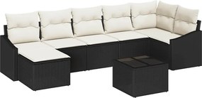 Set pohovek 8 ks Černá polyratan 3346817