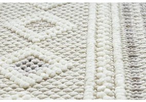 koberec NANO FH69A Diamanty, smyčkový, plošně tkaný bílá / šedá velikost 240x330 cm | krásné koberce cz