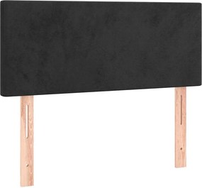 Box spring postel s matrací černá 80 x 200 cm samet 3130807