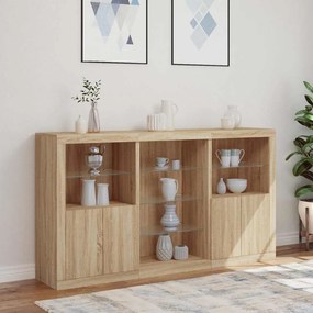 Příborník s LED osvětlením dub sonoma 181,5 x 37 x 100 cm 3209179