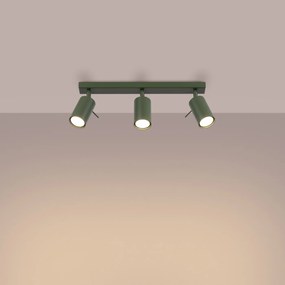 Sollux Lighting Stropní svítidlo RING 3L olivově zelené