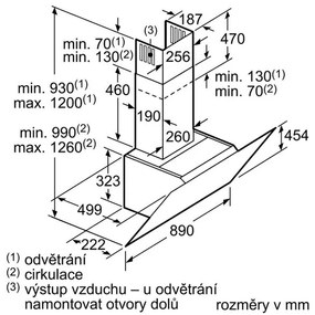 Siemens LC91KWP60 Komínový odsavač par