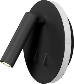 Mantra 6083 Cayman, černá nástěnná lampička s dvojím svícením k posteli LED 3+6W 3000K