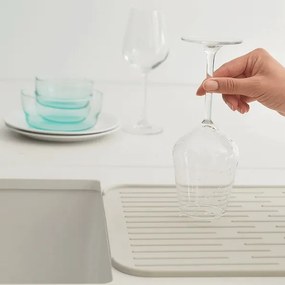 Brabantia Silikonový odkapávač na nádobí světle šedá