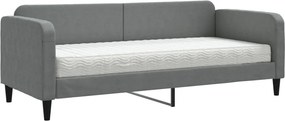 Válenda s matrací tmavě šedá 80 x 200 cm textil 3196794