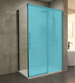 Gelco Luxor Black sprchová boční stěna ke dveřím 90 x 200 cm černá čiré sklo GU5690B