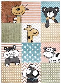 Dywany Łuszczów, Dětský kusový koberec Fun Pets multi, 120x170, vícebarevná, dětský pokoj
