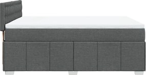 Box spring postel s matrací tmavě šedá 160x200 cm textil 3289434
