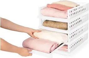 Compactor Midi bílý / Stohovatelný organizér / 4 zásuvky / 34 x 45 x 1
