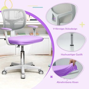 Costway Dětská židle k psacímu stolu otočná o 360° 80-91,5 cm výška nastavitelná