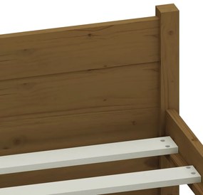 Rám postele medově hnědý masivní dřevo 90 x 200 cm,  815032