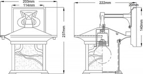 Elstead Venkovní světlo na fasádu MORRIS/výška 23,7 cm/IP44