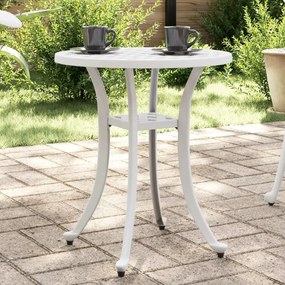 vidaXL Zahradní stůl Ø 48 x 53 cm litý hliník [4002825] Barva: Bílá