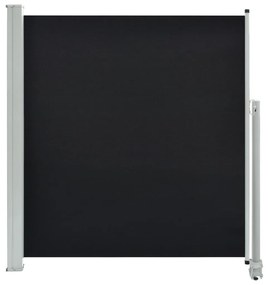 Terasová zatahovací boční markýza 140 x 300 cm černá