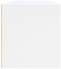 Nástěnný botník bílá 100 x 35 x 38 cm kompozitní dřevo - Default Title