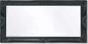 Nástěnné zrcadlo barokní styl 100 x 50 cm černé 243682