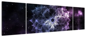 Obraz - Lotusová mandala ve vesmíru (170x50 cm)