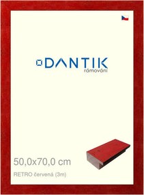 DANTIK rámeček 50x70 | RETRO červená (Plexi Čiré)