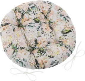 Bellatex Sedák EMA kulatý prošívaný Růžová,Zelená 40 cm, (průměr)
