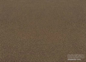 Breno Metrážový koberec GROOVE 855 tmavě hnědý, šíře 300 cm, Hnědá