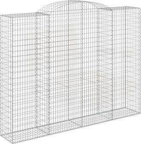 Klenuté gabionové koše 6 ks 300x50x220/240cm pozinkované železo 3146813