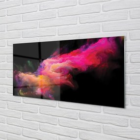 akrylový obraz růžová fraktály 125x50 cm
