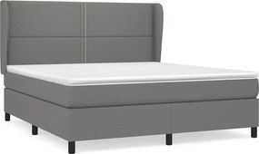 Box spring postel s matrací tmavě šedá 180x200 cm textil 3127902