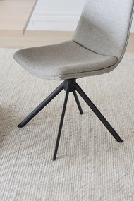 Rowico Otočná židle LOWELL šedý textil 120201