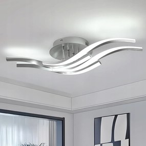 stropní svítidlo Led Stropní Svítidlo Stříbro Lustr Moderní 32W 6500K Do Obývacího Pokoje