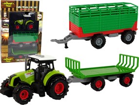 LEAN Toys Traktor se dvěma přívěsy se zvukem