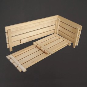AMADEA Dřevěný designový vyvýšený záhon s nádobou uvnitř 1 kus, 76x43,6x31cm